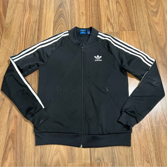 adidas | Jackets & Coats | Adidas Three Stripe Track Jacket Womens Size ...